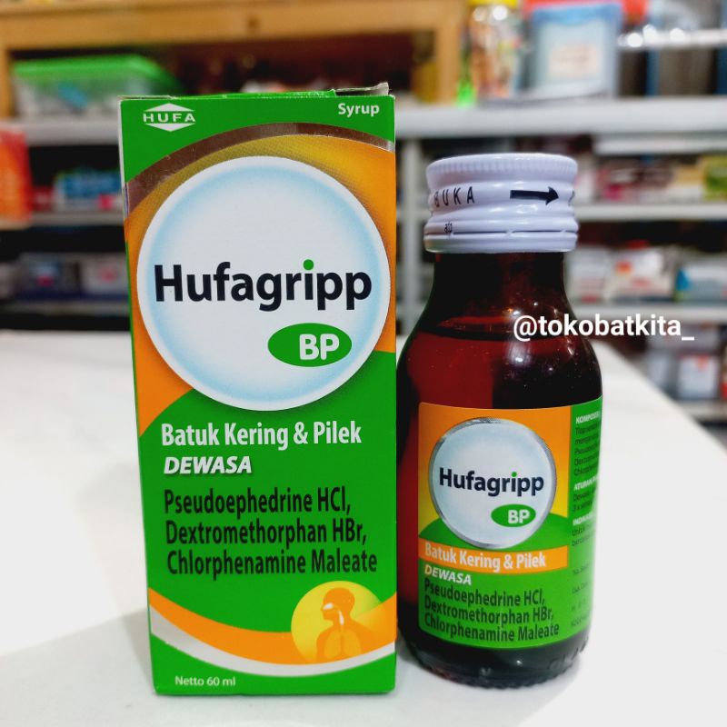 Jual [DEWASA] HUFAGRIP BP SIRUP DEWASA / BATUK KERING PILEK / SAKIT ...