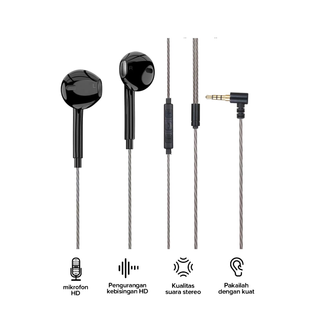 Jual Maxi MX06 HiFi Custom Earpods Bass Earphone Excellent Sound ...