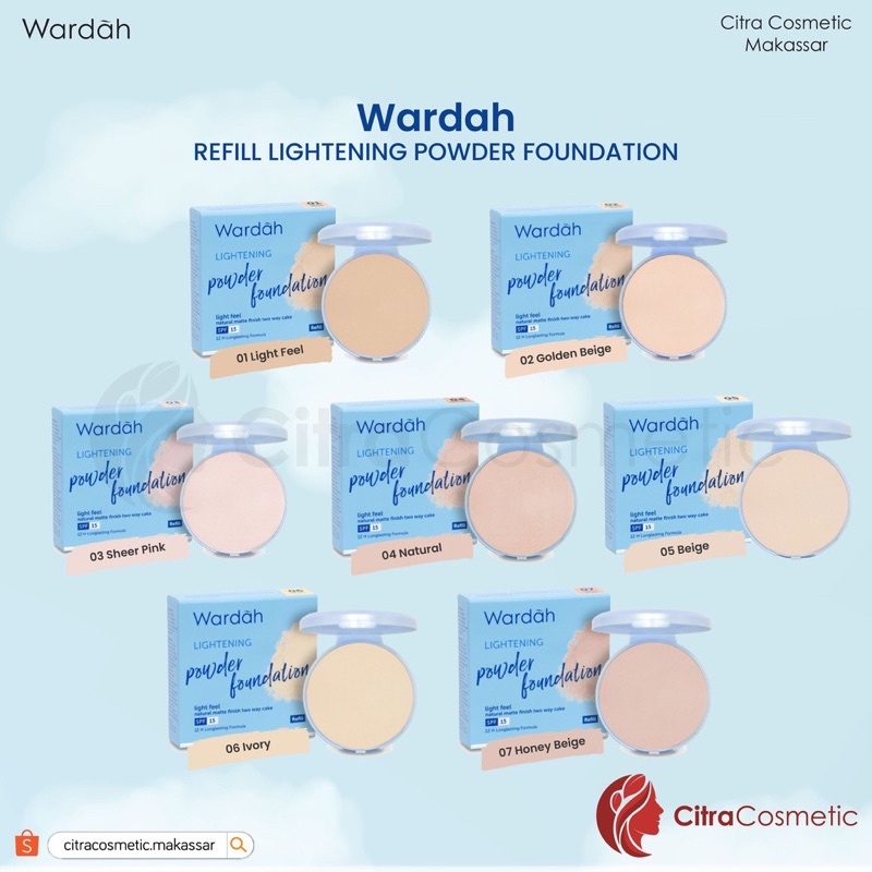 Jual BEDAK PADAT WARDAH LIGHTENING POWDER FOUNDATION SPF 15 | Shopee ...