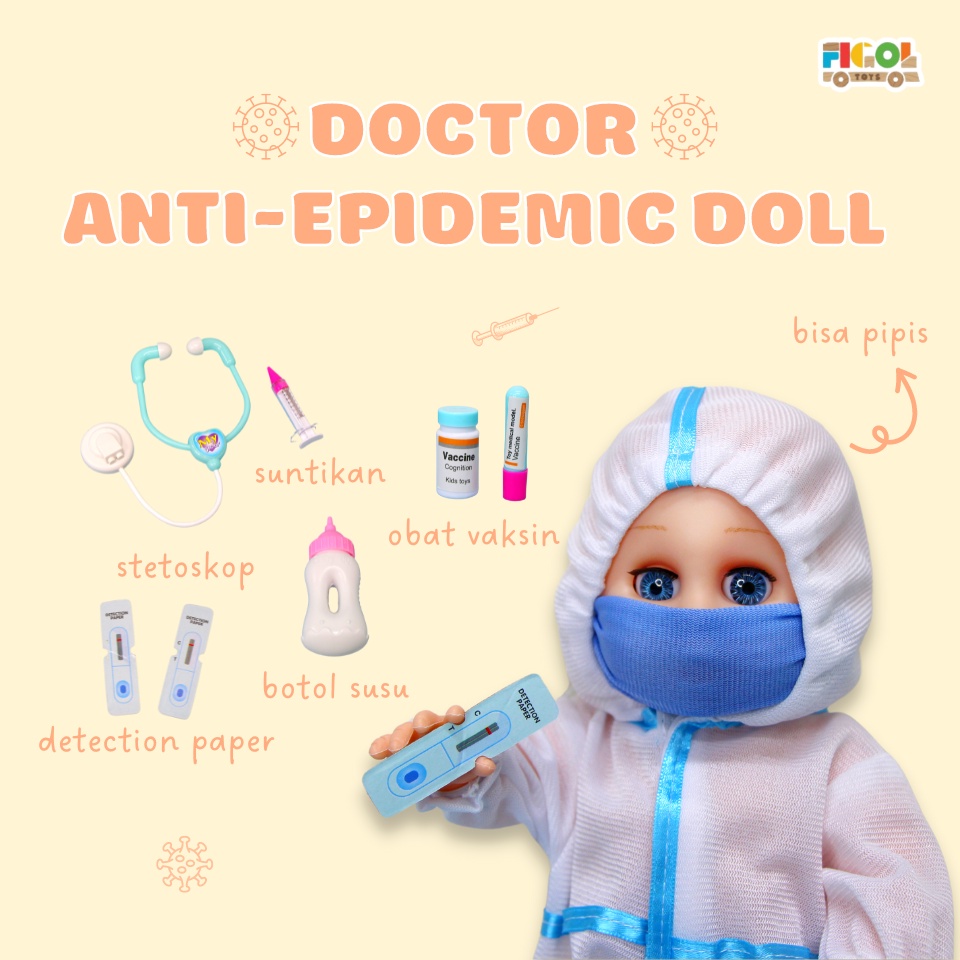 Jual Mainan Boneka Tenaga Medis Covid-19 Boneka Bisa Pipis Ketawa ...