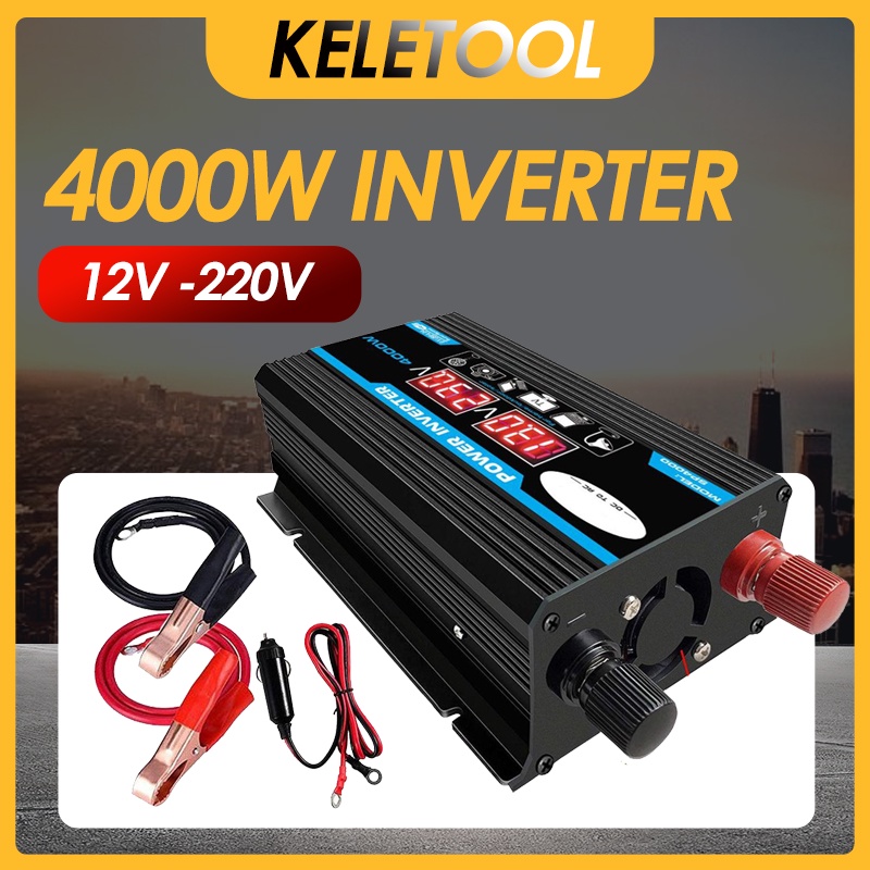 Jual Power inverter dc ke ac mobil Sine Wave Transformer Portable power ...