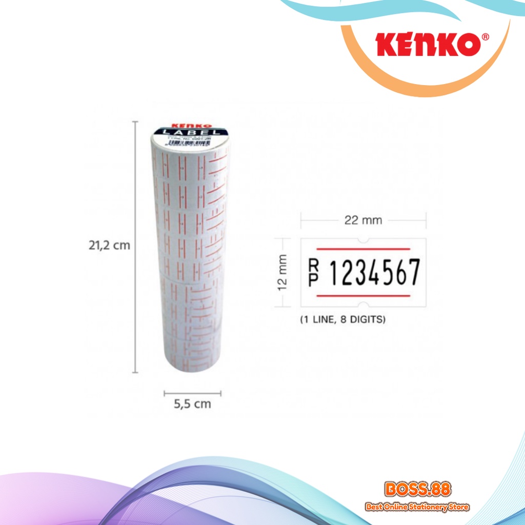 Jual LABEL HARGA 1 LINE KENKO 6001-2R (1 SLOP) | Shopee Indonesia