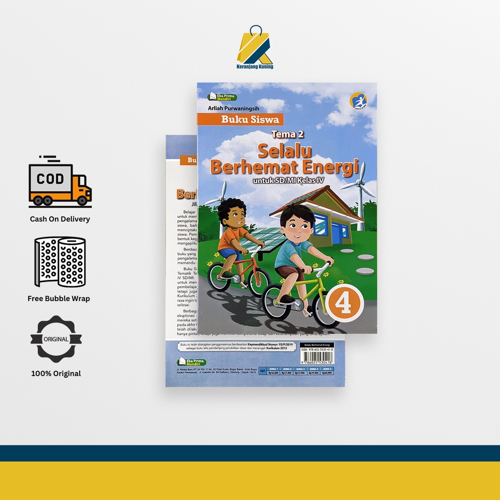 Jual Buku Siswa Kelas 4 Sd Mi Tema 2 Selalu Berhemat Energi Eka Prima