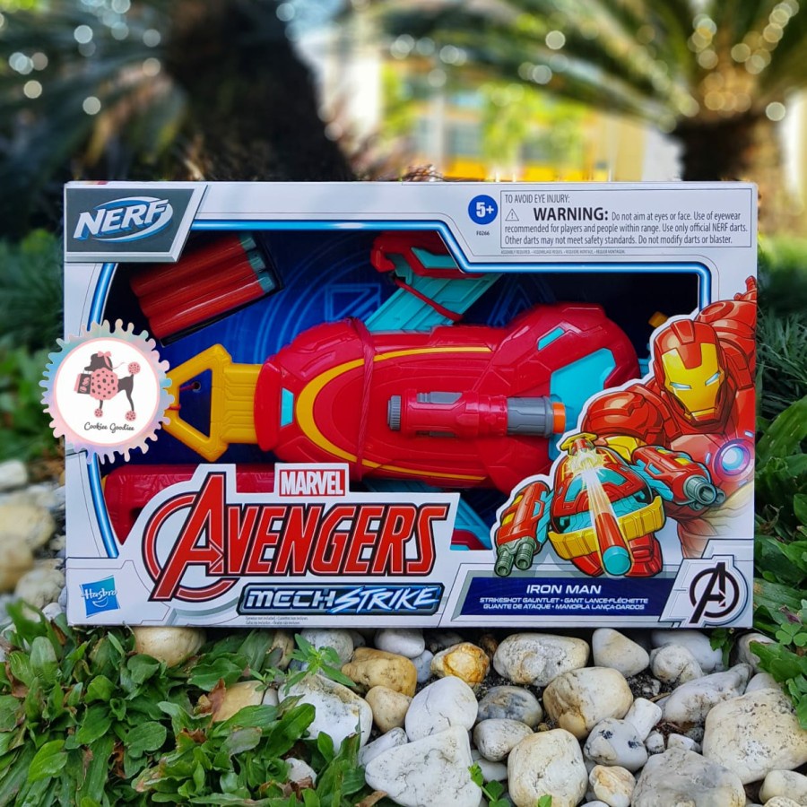 Jual Nerf Marvel Avengers Mech Strike Iron Man Strikeshot Gauntlet ...