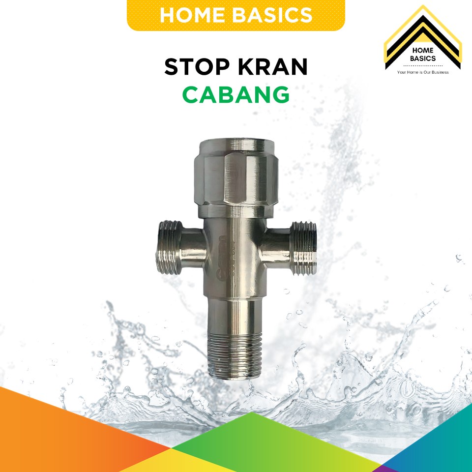 Jual Stop Kran Air Cabang 1/2" / Stop Keran Toilet Kloset Shower / Angle Valve | Shopee Indonesia