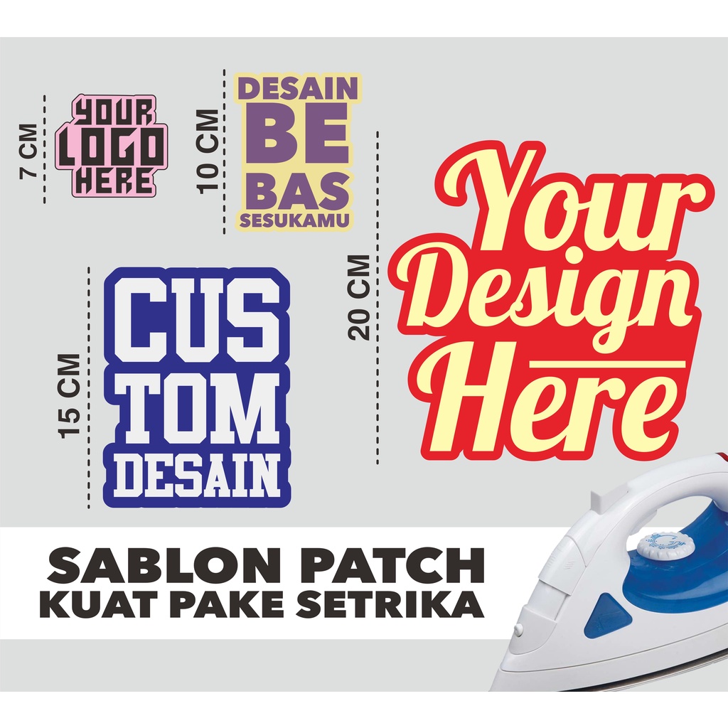 Jual PATCH STIKER Custom SABLON BAJU Logo Setrika | cetak print DTF ... Jual PATCH STIKER Custom SABLON BAJU Logo Setrika | cetak print DTF ...