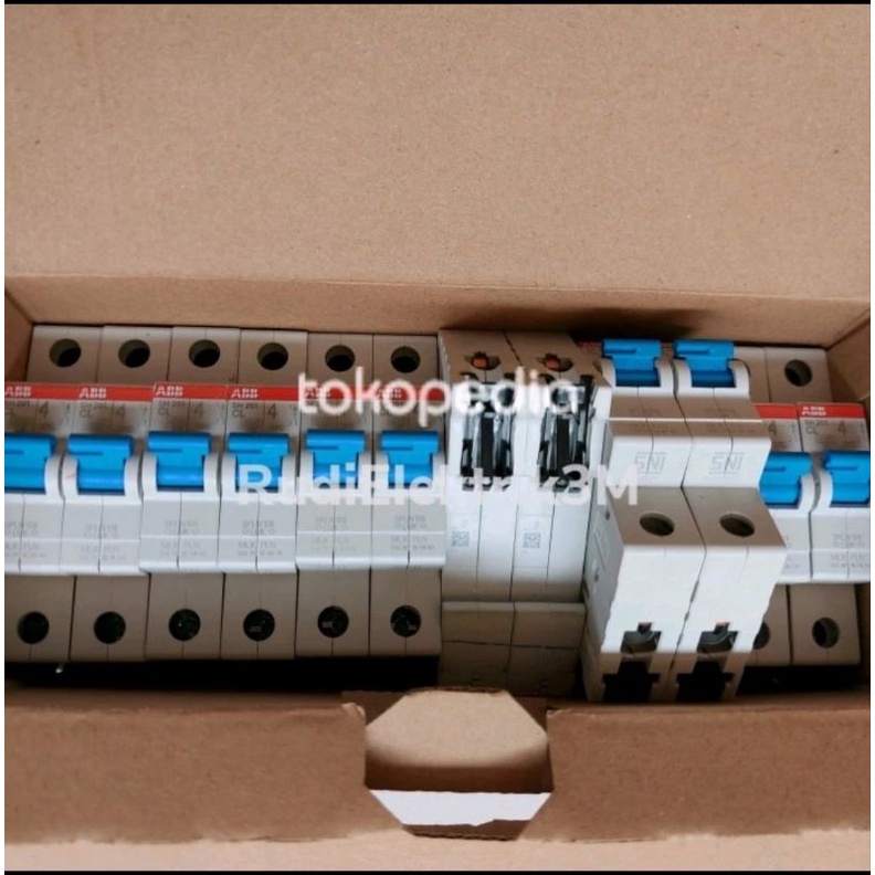 Jual MCB ABB 4A 1Phase Original PLN type SH 201 Biru | Shopee Indonesia