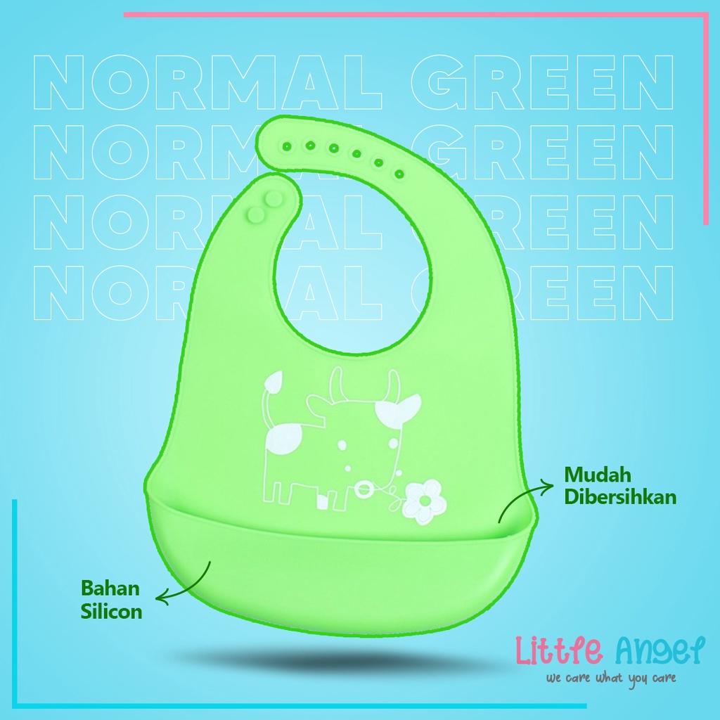 Jual BABY BIB Celemek Makan Bayi Slaber Silikon Anak Bibs Karet Baby ...