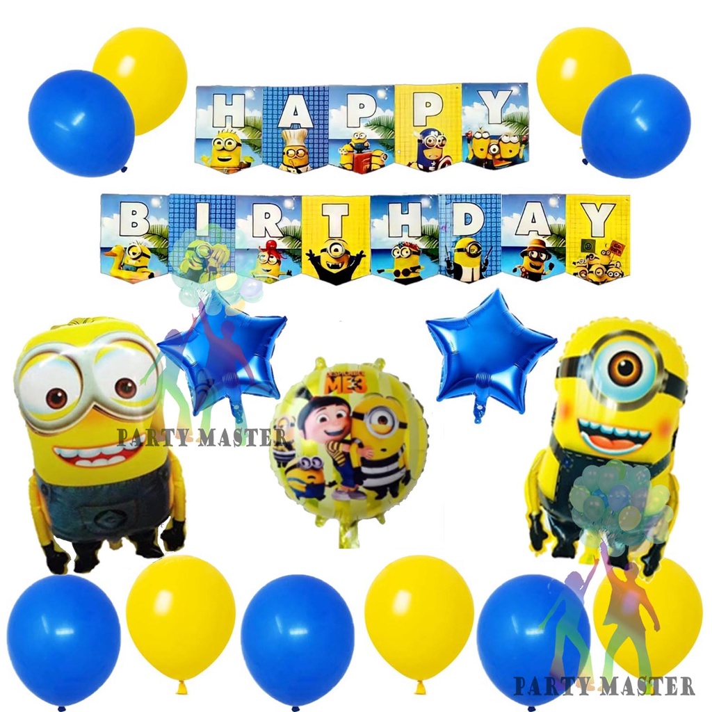 Jual Dekorasi Minion set ulang tahun anak despicable me | Shopee Indonesia