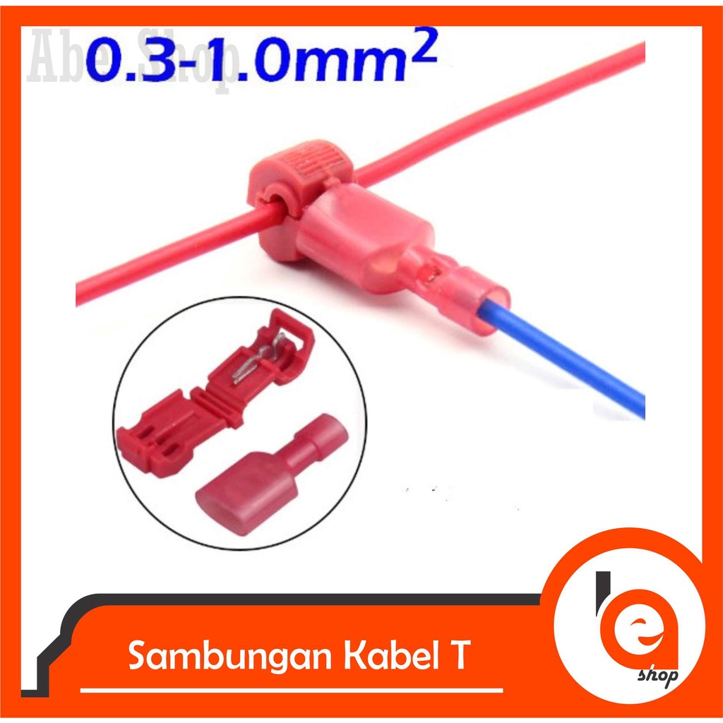 Jual Sambungan Kabel Jumper T Merah 0.3-1mm2 Wire Connector Suntik ...