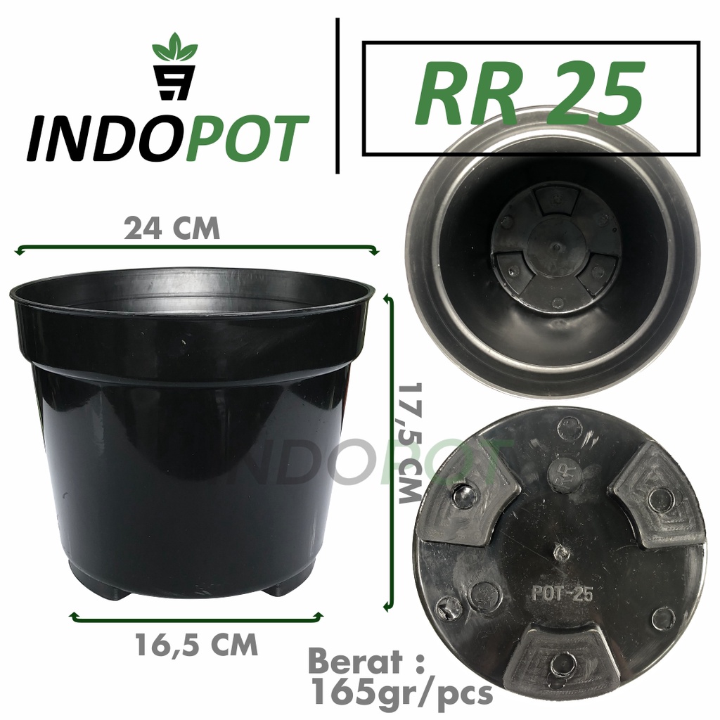 Jual Pot Hitam Ukuran 25 Berbagai Macam Merk Pot Bunga Hitam Tanaman ...
