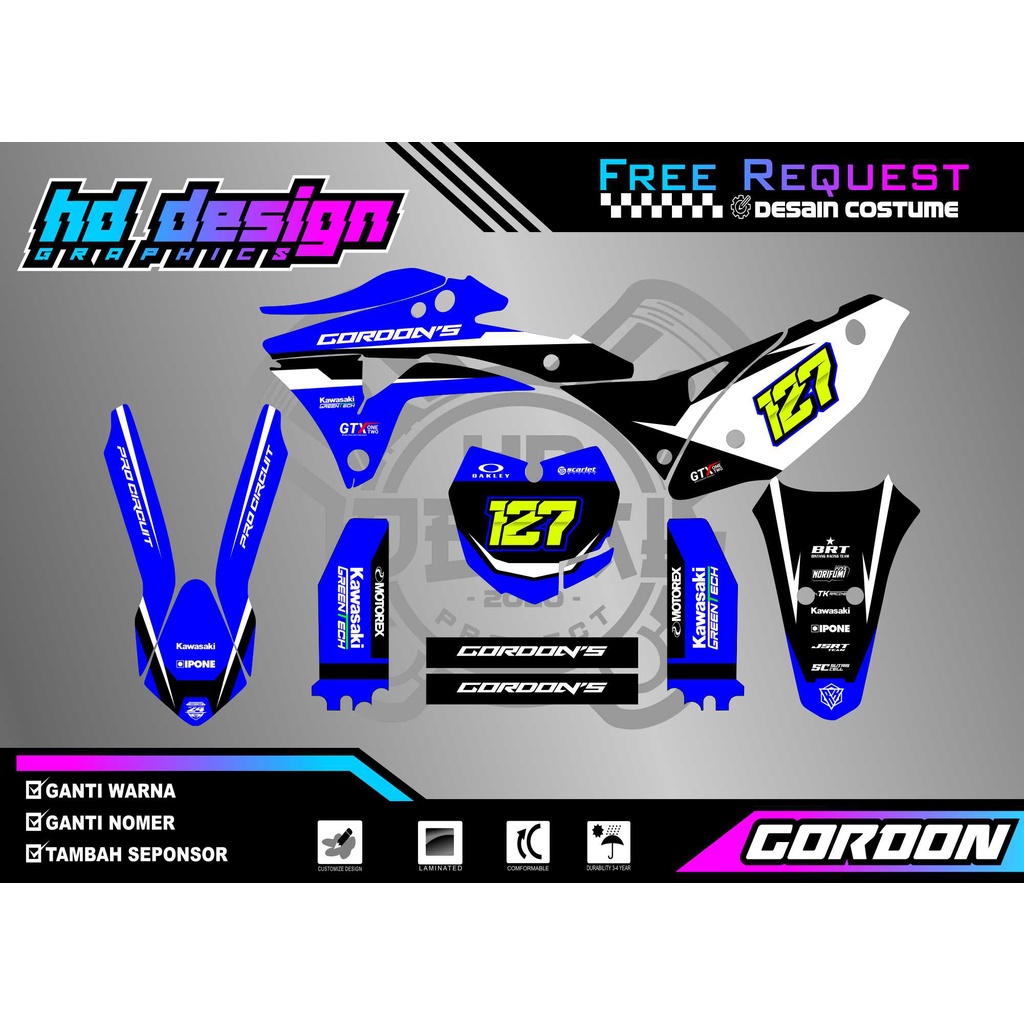 Jual Decal Sticker KLX GORDON Full Body Costume Desain Free Reques ...