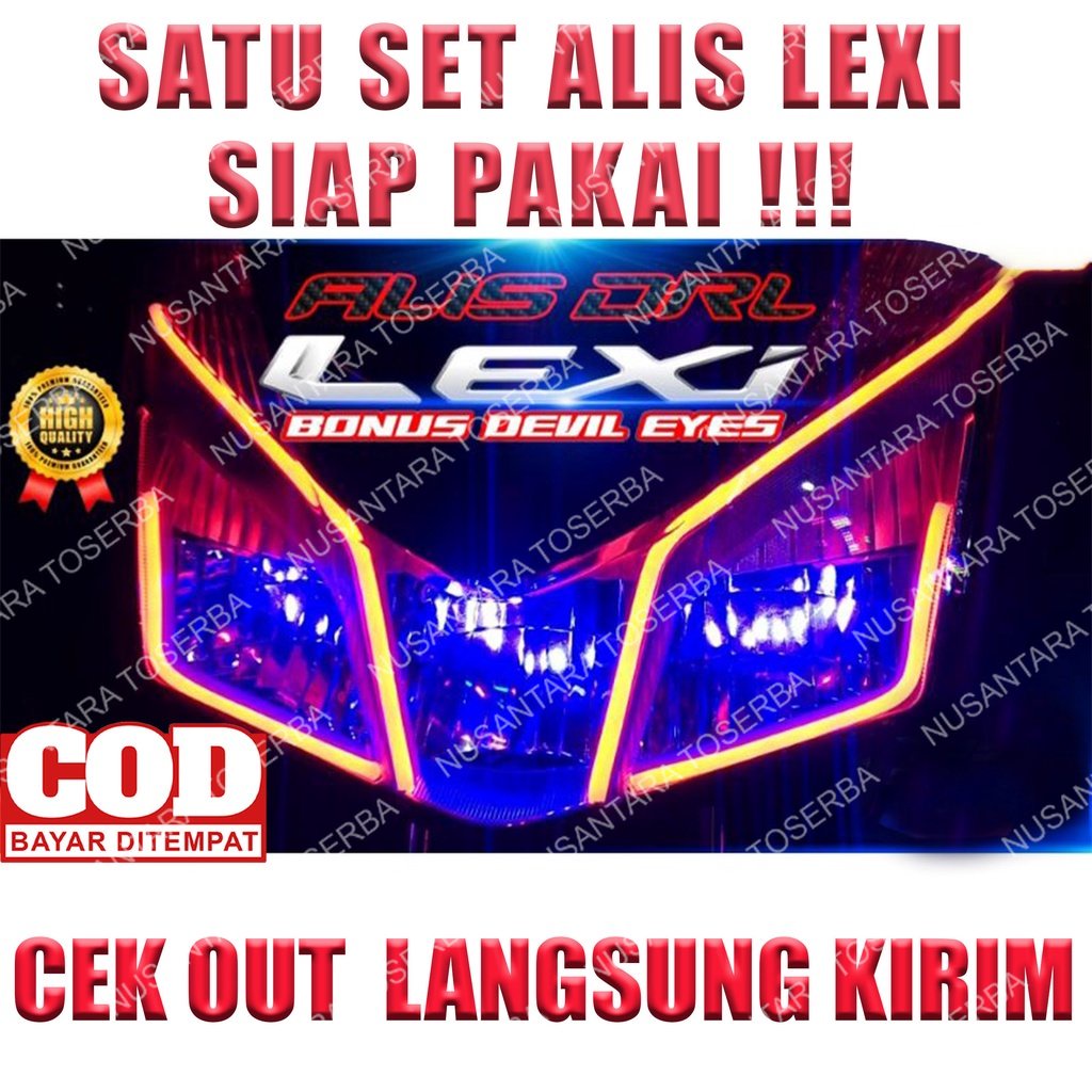 Jual LAMPU ALIS DRL LED BONUS DEVIL EYES YAMAHA LEXI LAMPU SENJA LEXI ...