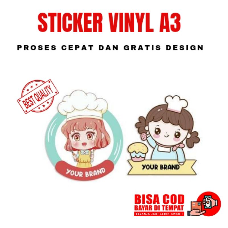 Jual STICKER CROMO UKURAN A3 ( ISI 6 LEMBAR )/GRATIS DESIGN LOGO ...