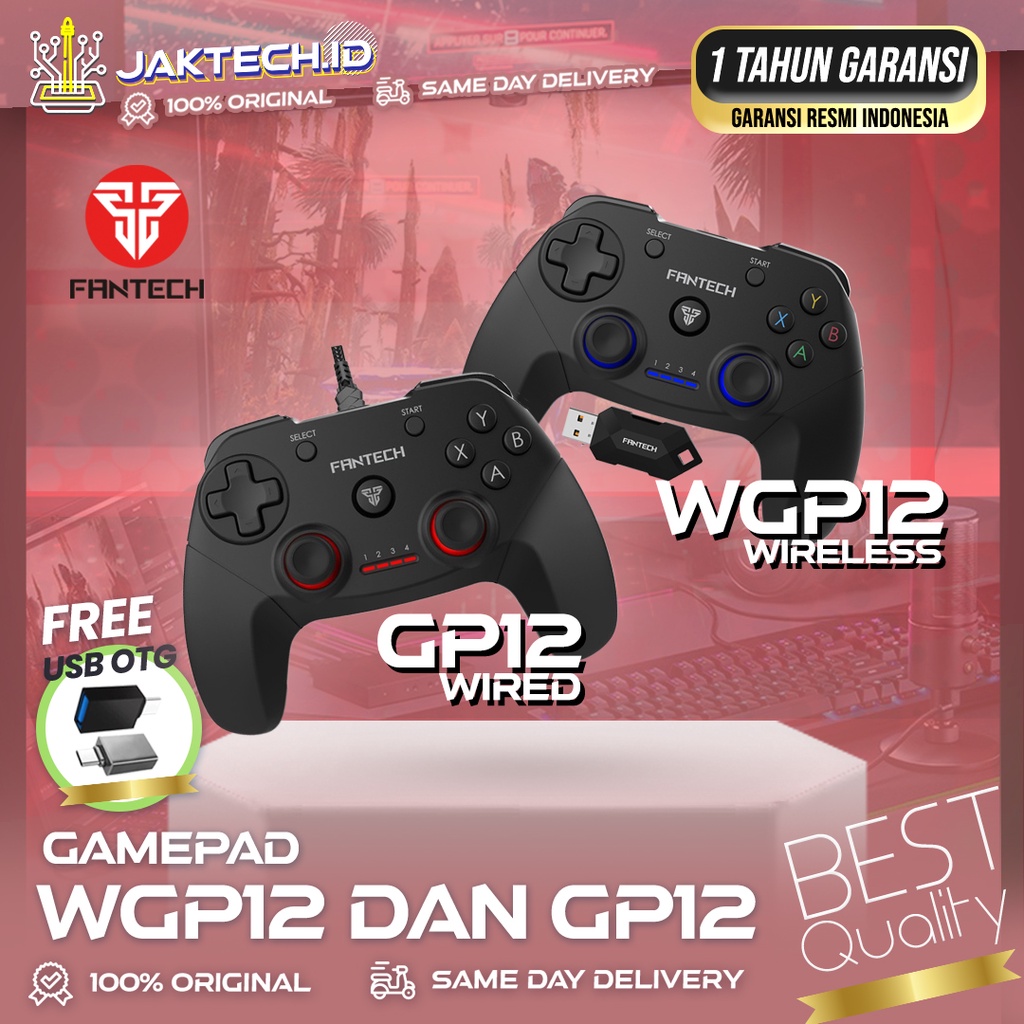 Jual Fantech REVOLVER WGP12 / GP12 Wireless Gamepad Controller Joystick ...