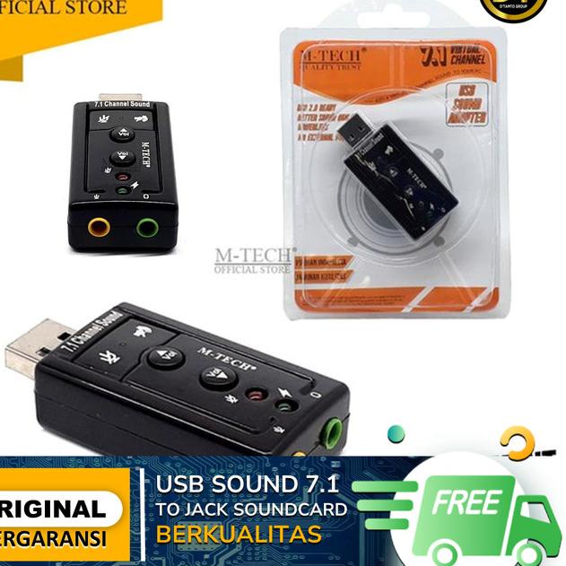 Jual M-TECH ORIGINAL CONVERTER USB SOUND 7.1 USB TO JACK SOUND CARD ...