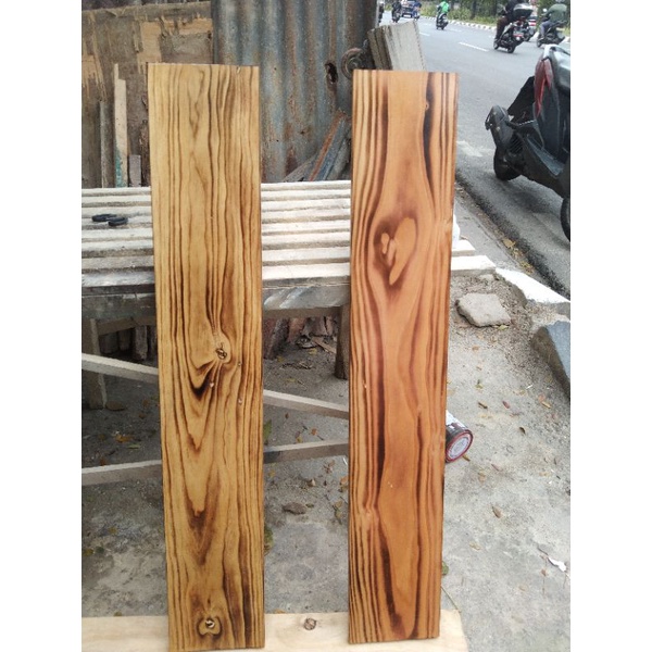 Jual papan atau ambalan motif bakar 110x30x2cm | Shopee Indonesia