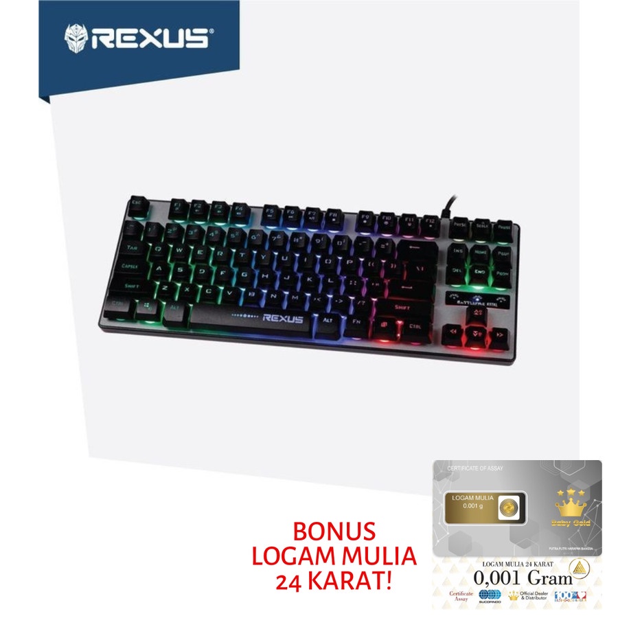 Jual Keyboard Gaming Rexus K9TKL / K9 TKL rexus | Shopee Indonesia