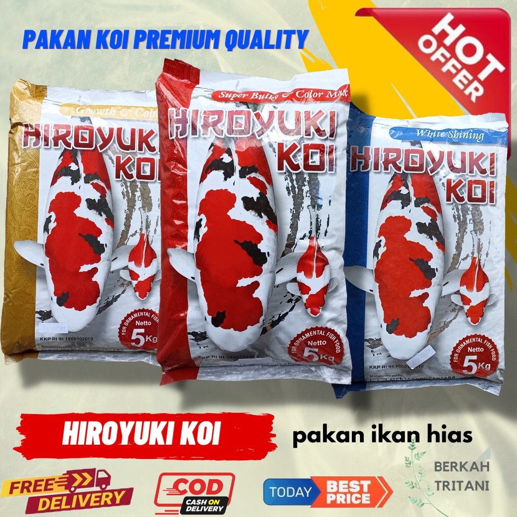 Jual Pakan Koi HIROYUKI KOI 500gr Paket Lengkap Menutrisi Ikan Koi | Shopee Indonesia