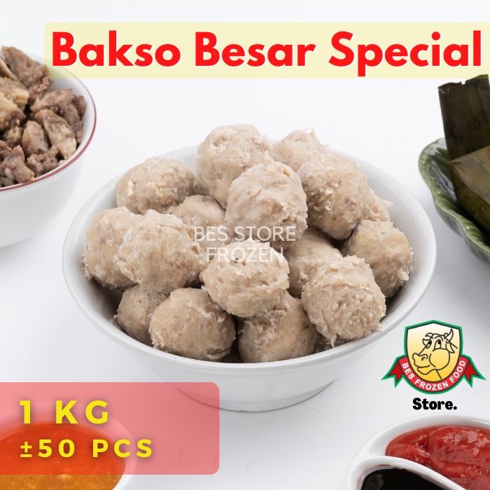 Jual BES - Bakso Sapi Halus Besar Special 1Kg | Shopee Indonesia