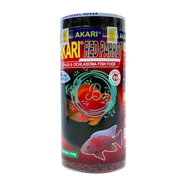 Jual Akari Red Parrot 100Gr 100 Gram 100g Pakan Merah Ikan Cichlid ...