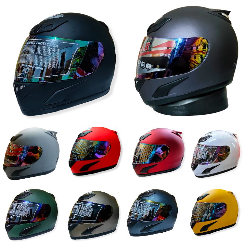 Jual Helm Full Face Jpn Polos Doff & Glossy | Shopee Indonesia