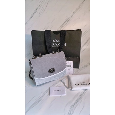 Jual Preloved Tas Coach Madison 16 Shoulder Mix Leather Granite Grey TB ...