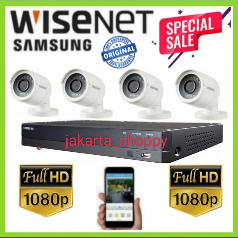 Jual Paket cctv Samsung DVR 4 chn 4 cctv Samsung outdoor original ...