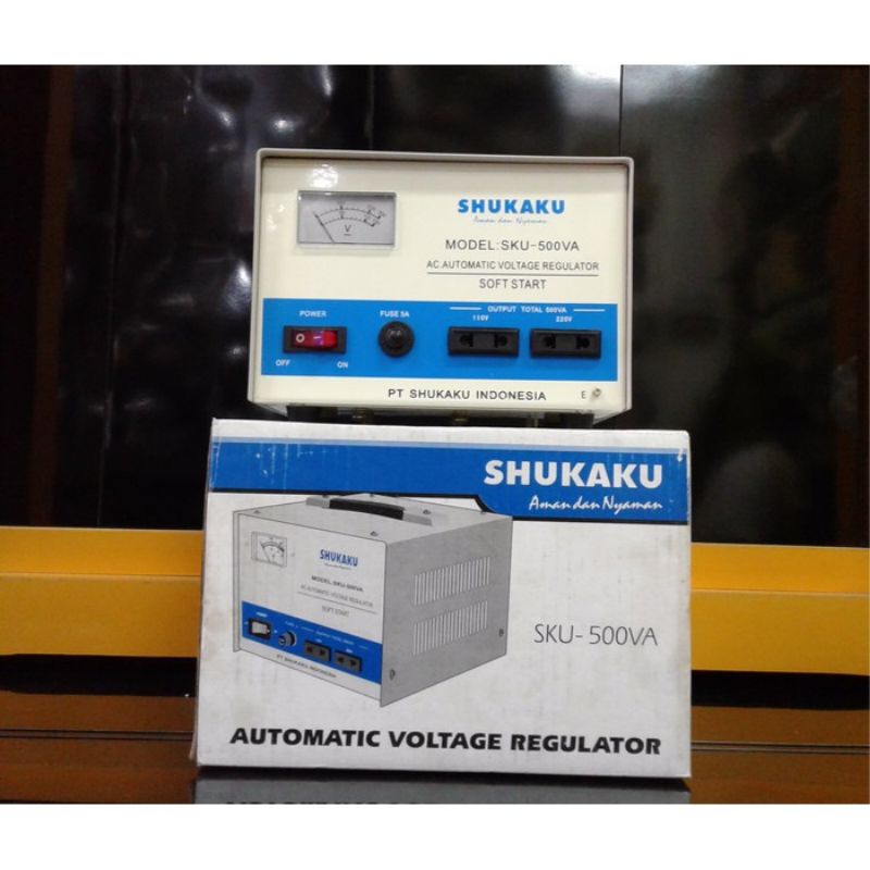 Jual Stabilizer Shukaku Stavolt 500w / 500 watt / Shukaku SKU-500 VA ...