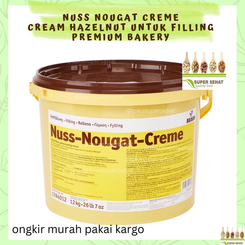 Jual Nuss Nougat Braun Filling Hazelnut 6kg Cream Hazelnut Pasta ...