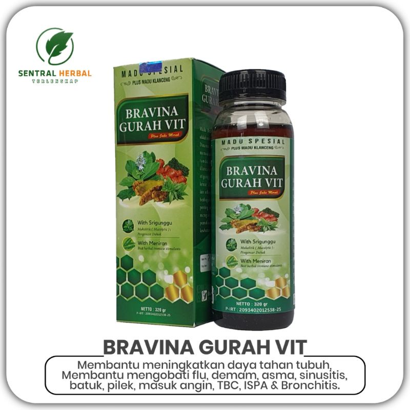 Jual Bravina Gurah Vit Madu Batuk Isi 320 Gram | Shopee Indonesia