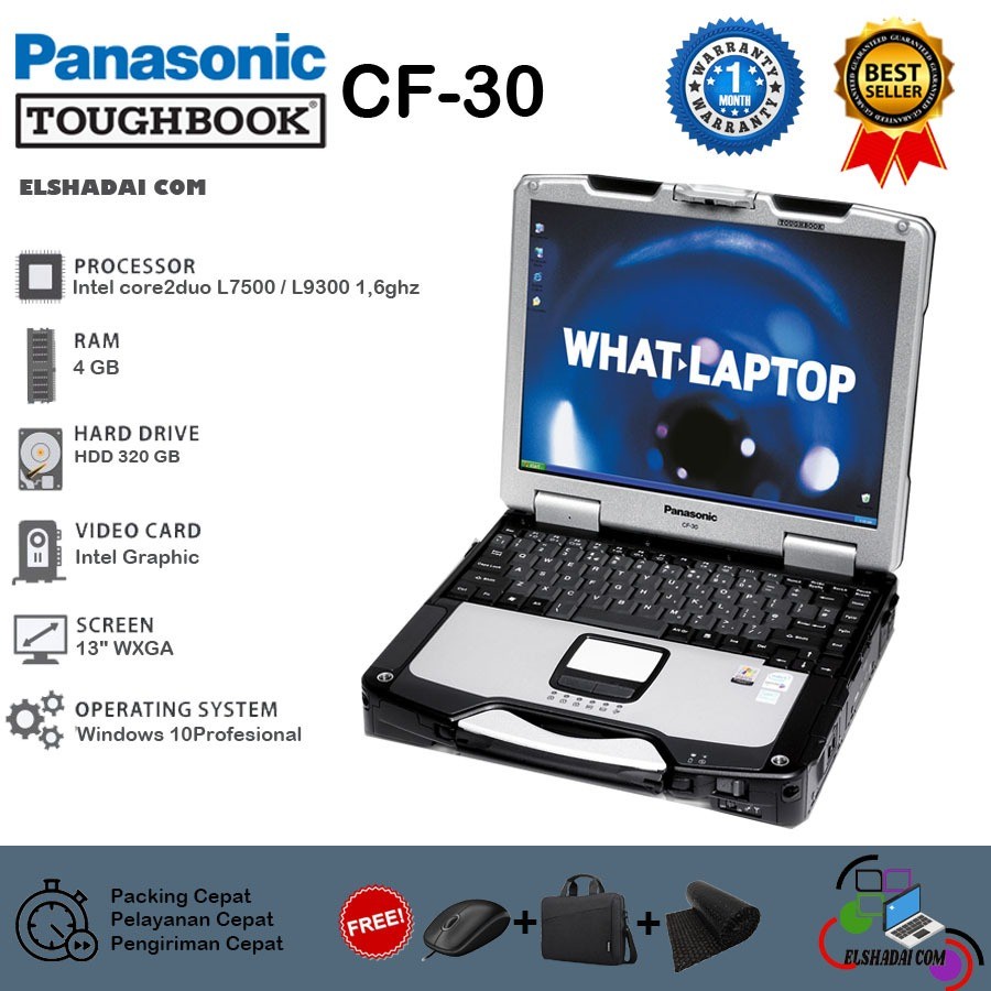 Jual HARGA LAPTOP BEKAS || Panasonic TOUGHBOOK CF-30 core2duo 4gb ...