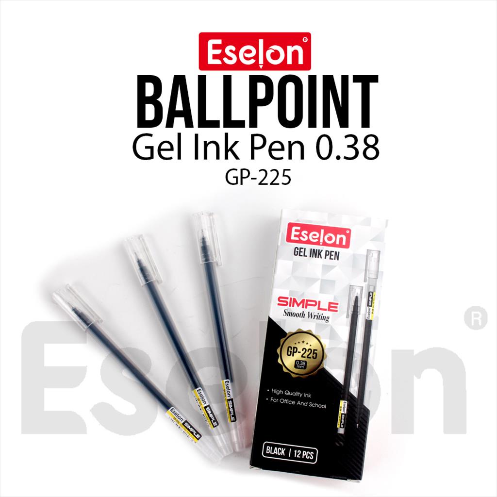 Jual 12pcs Pulpen Gel Simple Eselon GP225 / 1pack Pulpen Gel Office ...