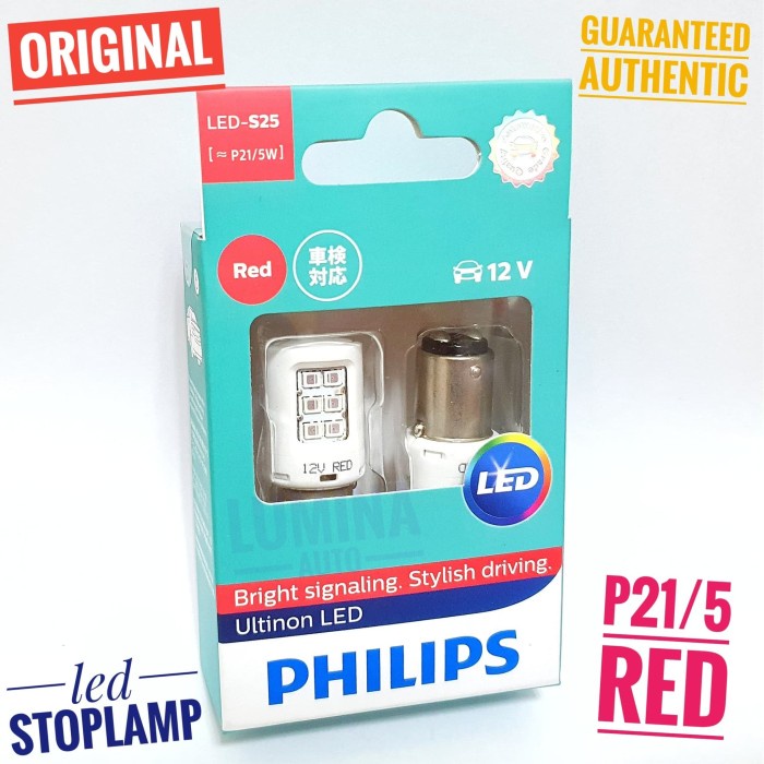 Jual Philips Vision Led P21/5W ( S25 ) - Lampu Rem Mobil / Stoplamp | Shopee Indonesia