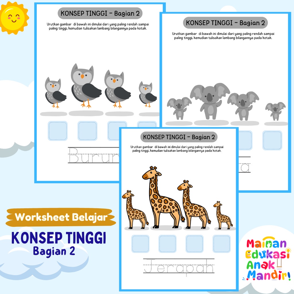 Jual Worksheet Anak 2 3 4 5 6 Tahun Aktivitas Menggunting dan Menempel ...