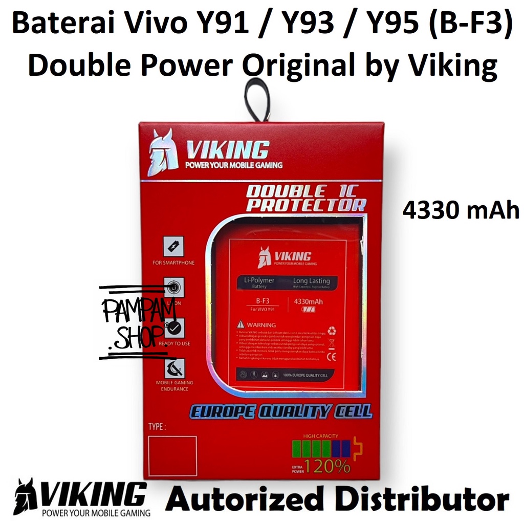 Jual Baterai VIKING Double Power Original Vivo Y91 Y93 Y95 B-F3 BF3 Ori Batre Batrai Battery ...