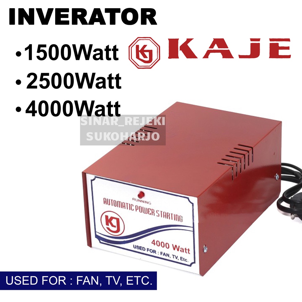 Jual Inverator KAJE Alat Anti Jeglek Auto Soft Start 1500 Watt 2500 ...