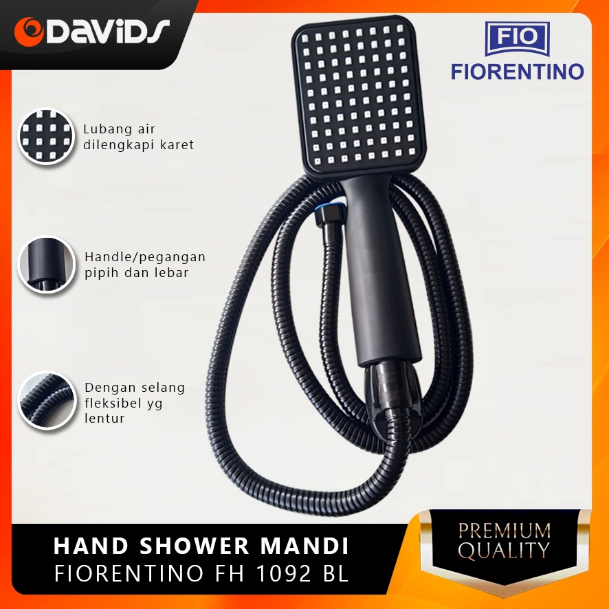 Jual Hand Shower Kamar Mandi Head Sower Satu Set Hitam Black Fiorentino 1092 BL | Shopee Indonesia