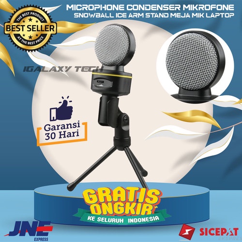 Jual Microphone Mikrofon Kondenser Mic Mik Stand for Recording Sound ...
