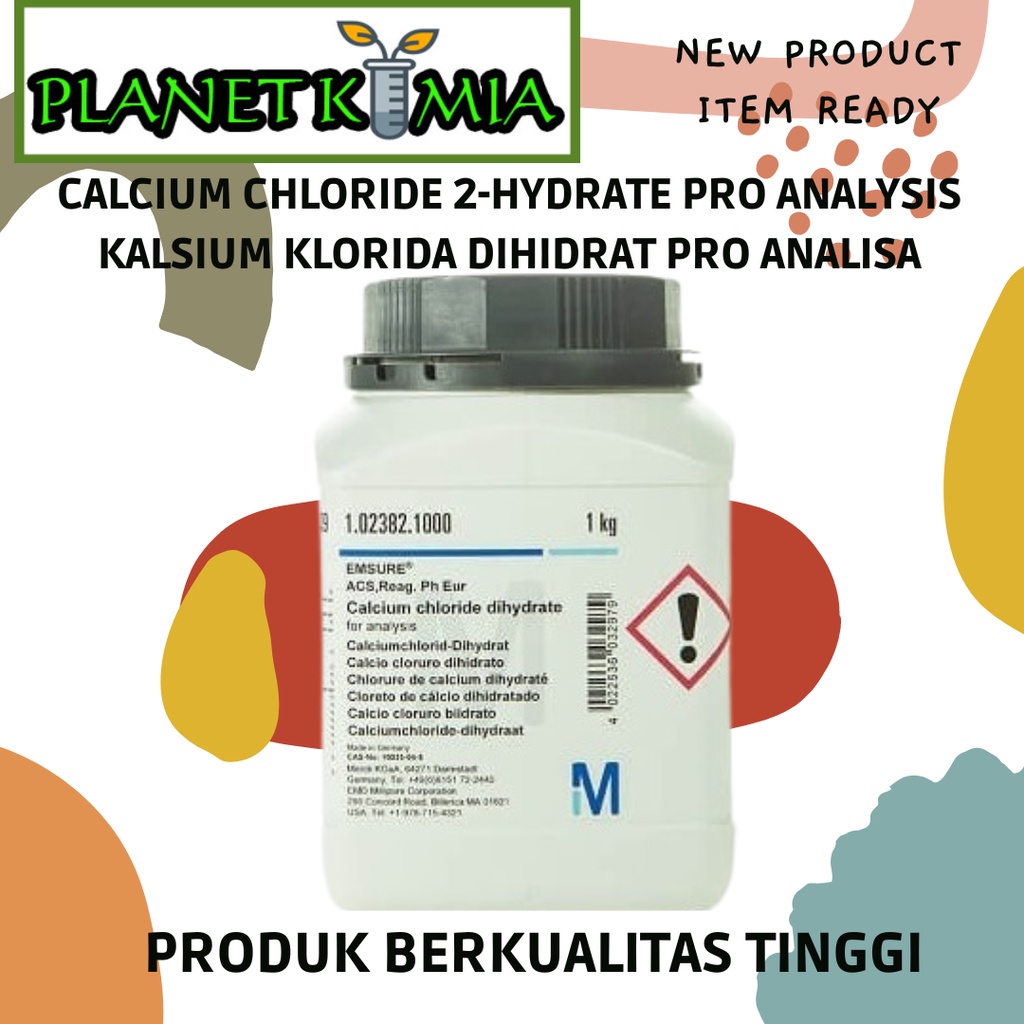 Jual Calcium Chloride Dihydrate / Kalsium Klorida Dihidrat Pro Analisa ...