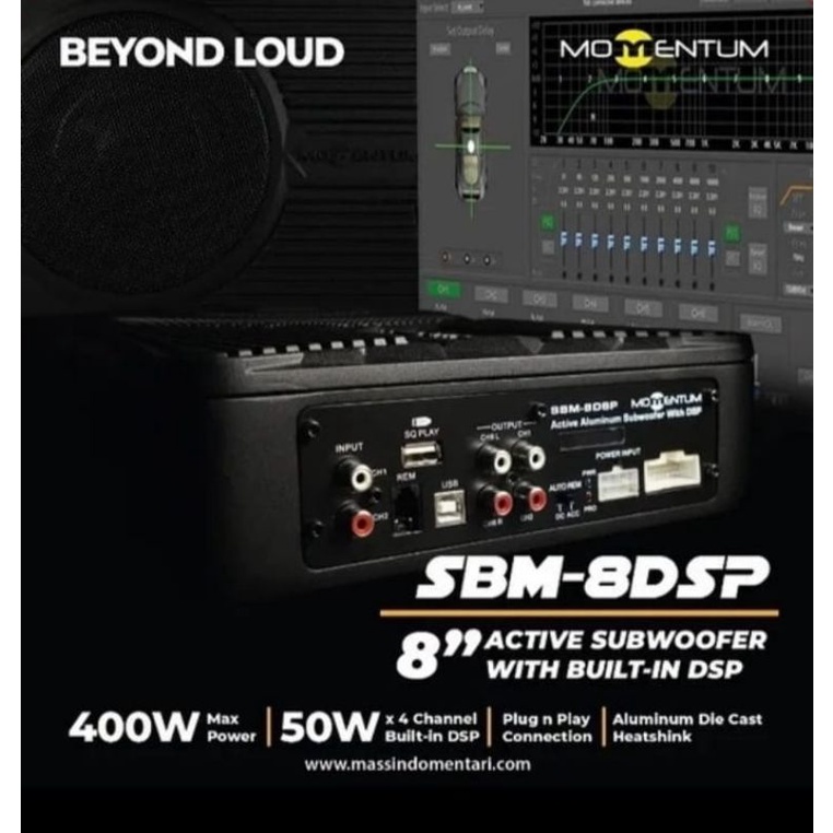 Jual Subwoofer Kolong Slim Aktif Built In DSP Processor Momentum SBM ...