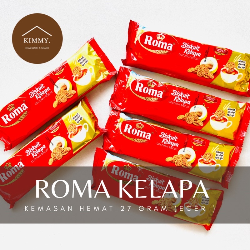Jual ROMA KELAPA RENCENG ECER 27 GRAM / BISKUIT ROMA KELAPA ECER / ROMA ...