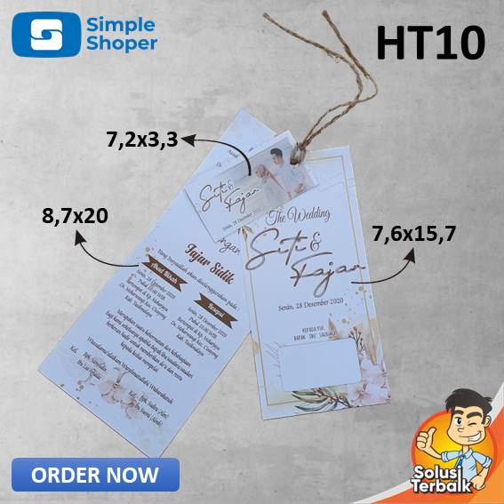 Jual Cetak Undangan Pernikahan model Hangtag / Tag Foto | Shopee Indonesia