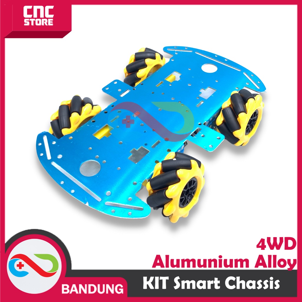 Jual KIT SMART CHASSIS ALUMUNIUM ALLOY CHASIS 4WD RC MOBIL ARDUINO ...