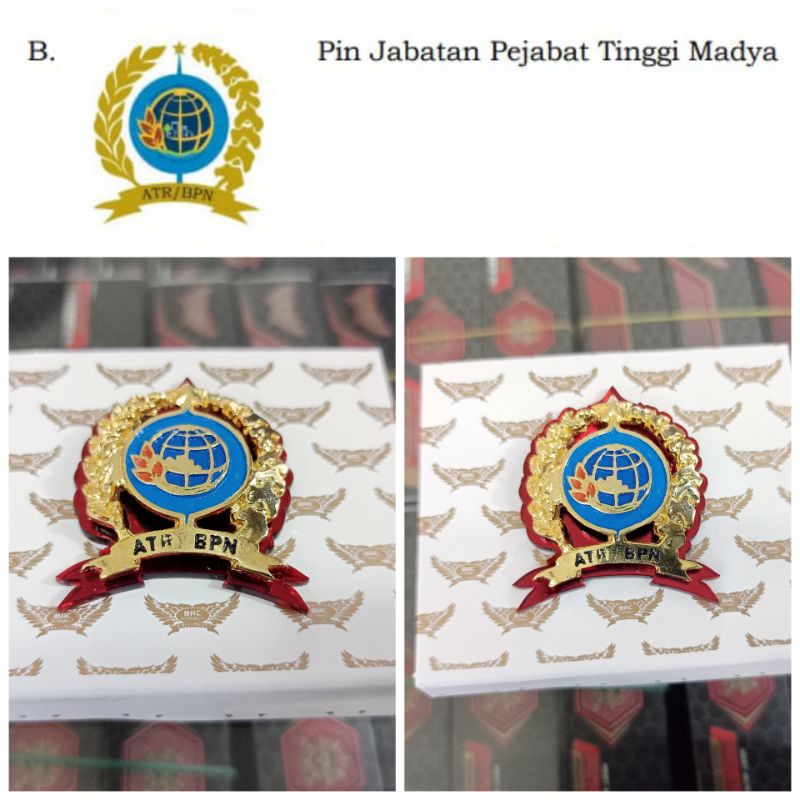 Jual pin jabatan pejabat tinggi Madya ATR BPN | Shopee Indonesia