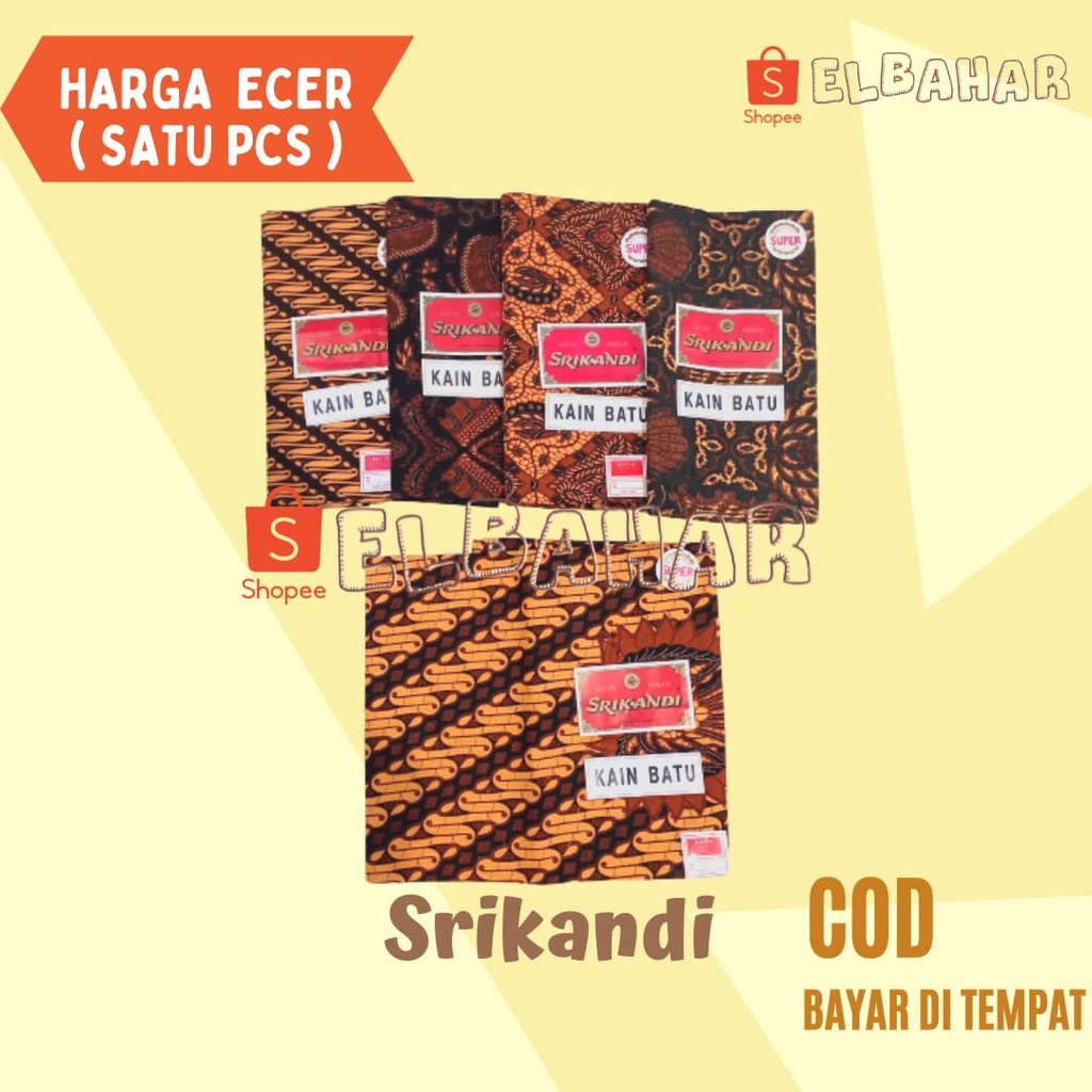 Jual Kain Batik Sogan SRIKANDI Samping Kain Panjang Kain Batu Kebat Tapih Jarit Jarik | Shopee ...