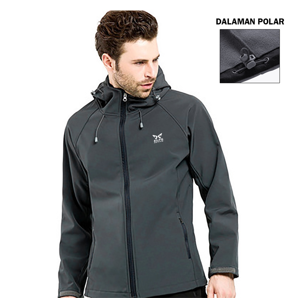 Jual Jaket Hiking Musim Dingin Pria Waterproof Polar Soft Shell Winter ...