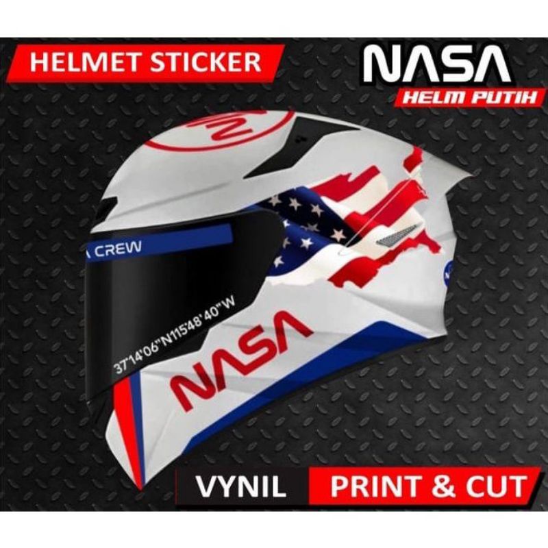 Jual stiker helm kyt leopard nasa red bull dovi helmet | Shopee Indonesia
