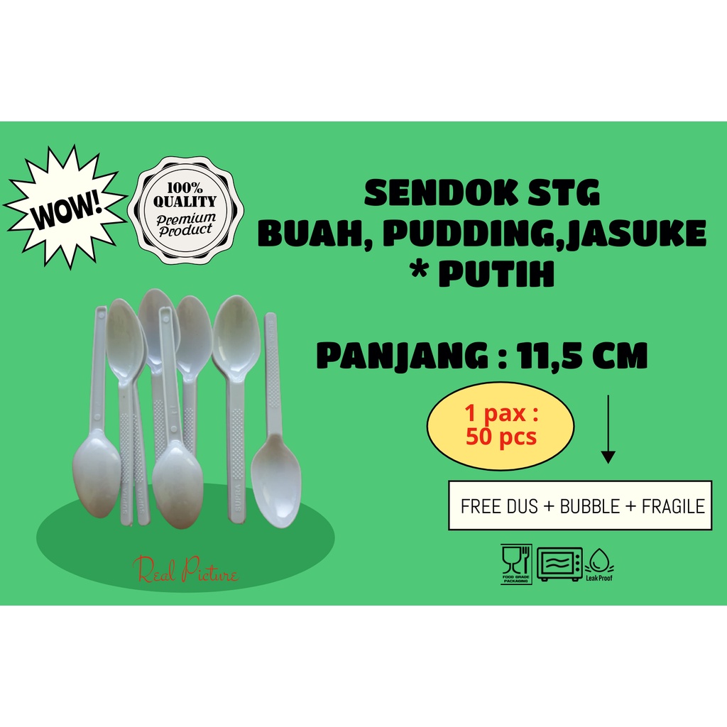 Jual Sendok STG teh buah jasuke isi 50 pcs Putih susu 11 cm | Shopee ...