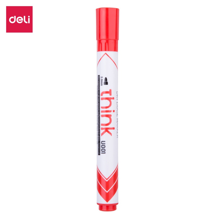 Jual Deli Dry Erase Marker Spidol Whiteboard Red Spidol Bisa Dihapus Warna Merah Eu00140